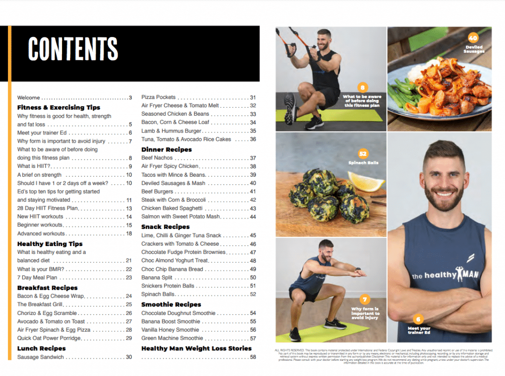 28 Day Fitness Challenge Plan and eBook - The Healthy Man